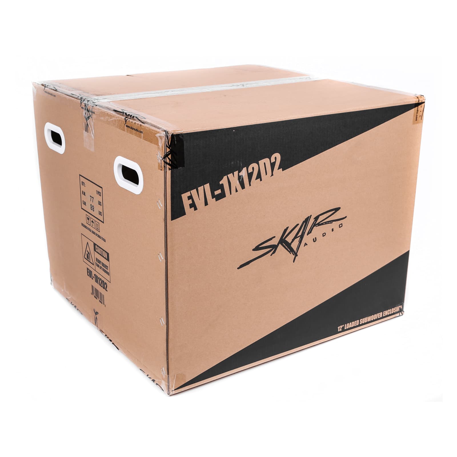 EVL-1X12D2 | Loaded 12" 2500 Watt Max Power Sub Enclosure - Skar Audio