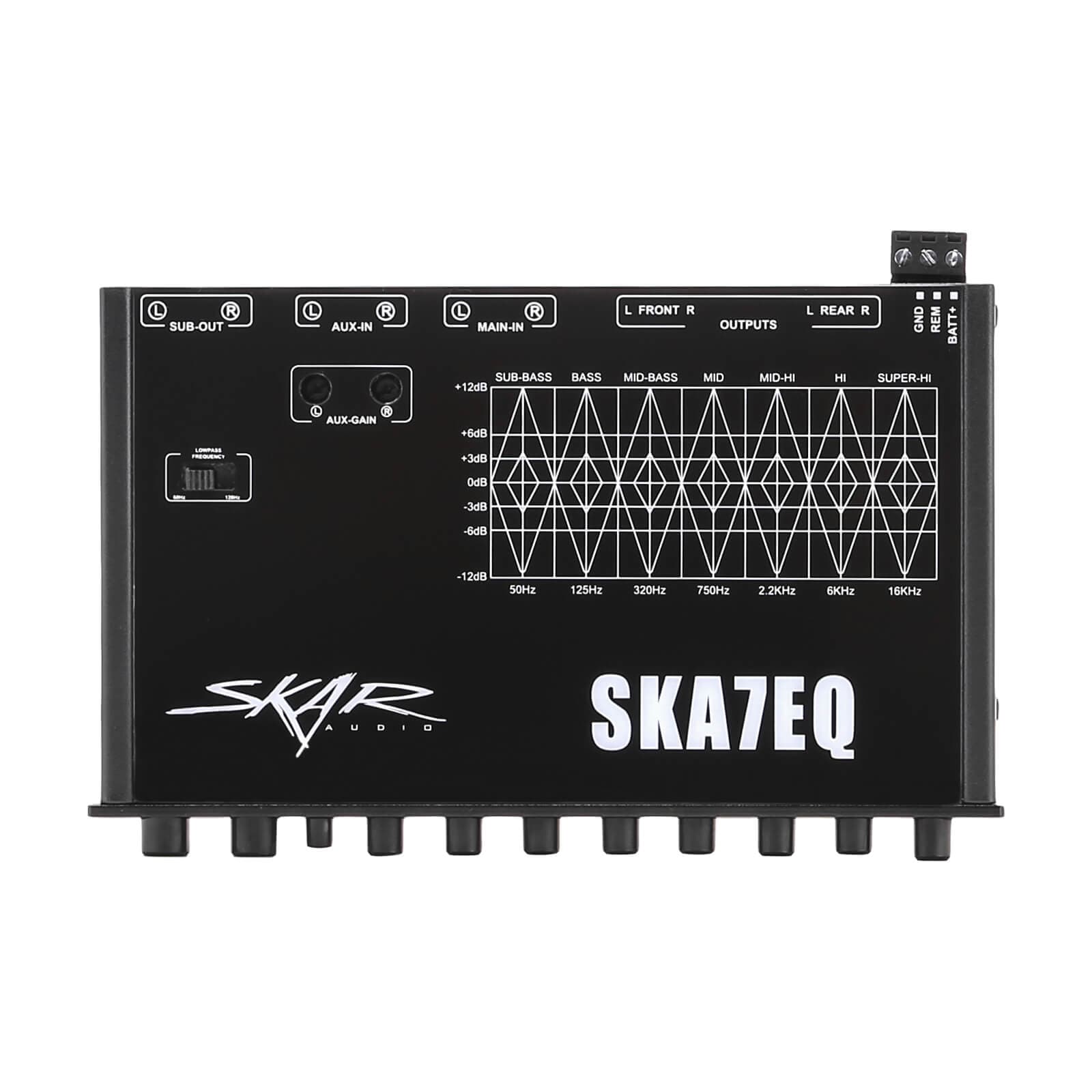 SKA7EQ | 7 Band 1/2 DIN Car Audio Pre-Amp Graphic Equalizer - Skar Audio